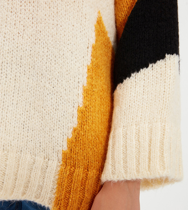 Buy Trendyol Color Block Knitwear Sweater In Multiple Colors ...