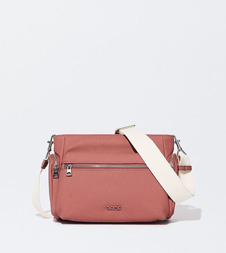 Buy Parfois Logo Detail Crossbody Bag In Coral | 6thStreet UAE