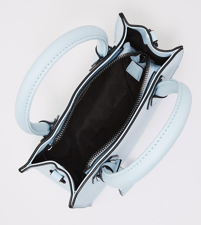 Buy Ardene Small Faux Leather Tote Bag In Blue | 6thStreet Qatar