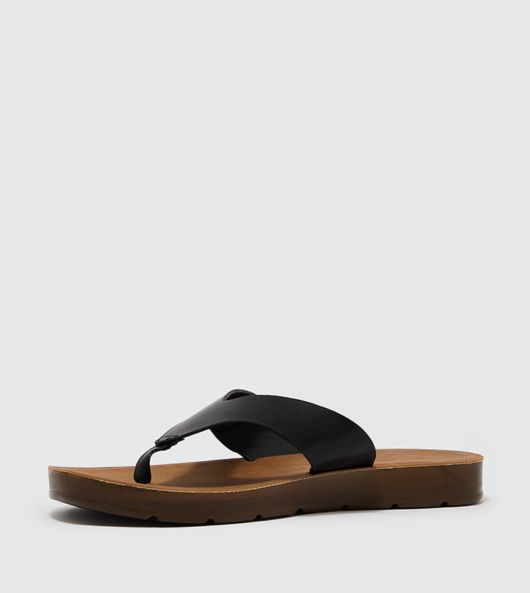 Buy Ardene Flip Flops With Mini Platform Outsole In Black | 6thStreet ...