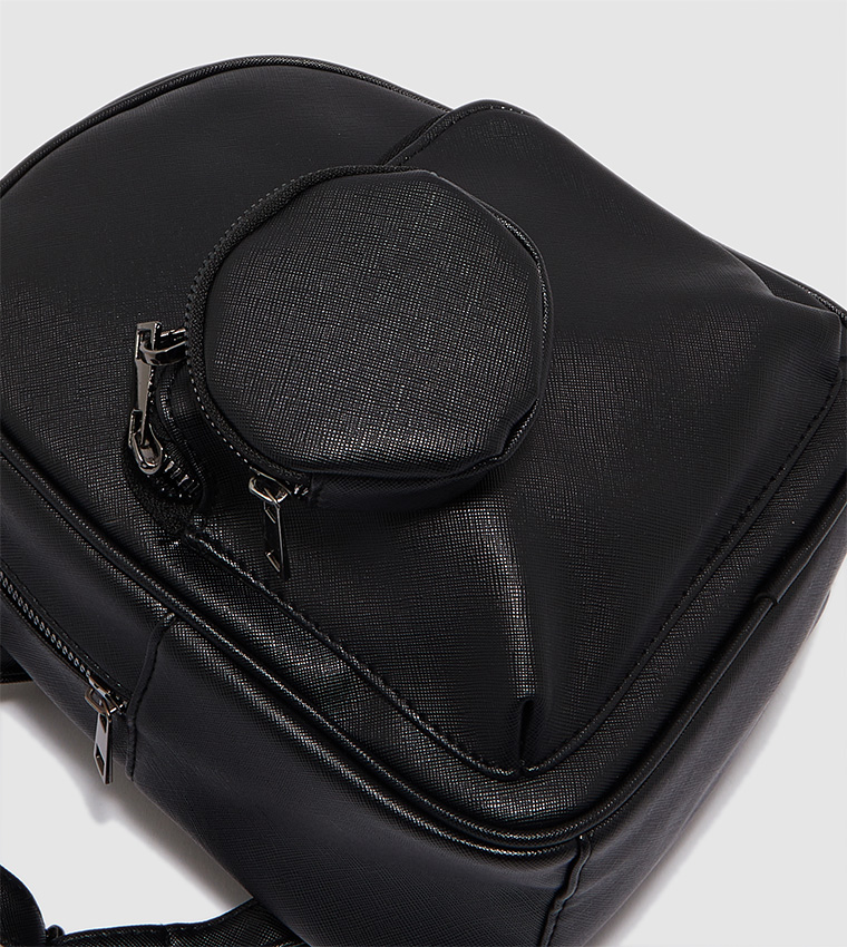 Buy Ardene Textured Backpack With Coin Purse In Black | 6thStreet UAE