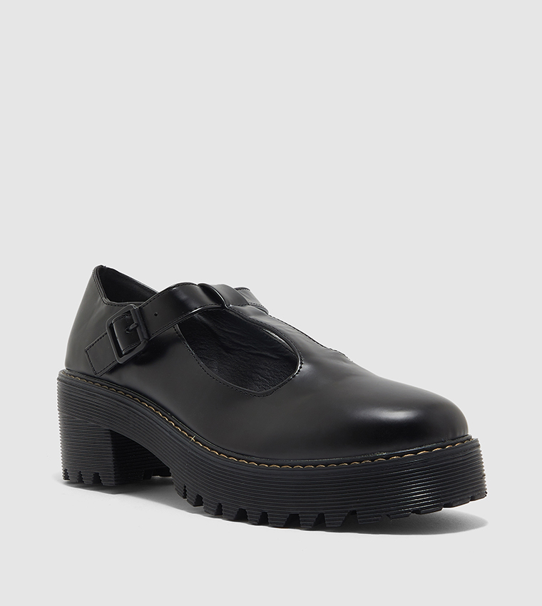 Buy Ardene Mary Jane Lug Sole Shoes In Black | 6thStreet UAE