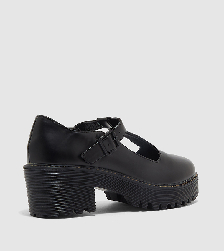 Buy Ardene Mary Jane Lug Sole Shoes In Black | 6thStreet UAE