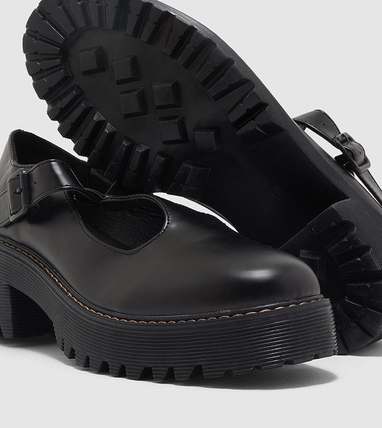 Buy Ardene Mary Jane Lug Sole Shoes In Black | 6thStreet UAE