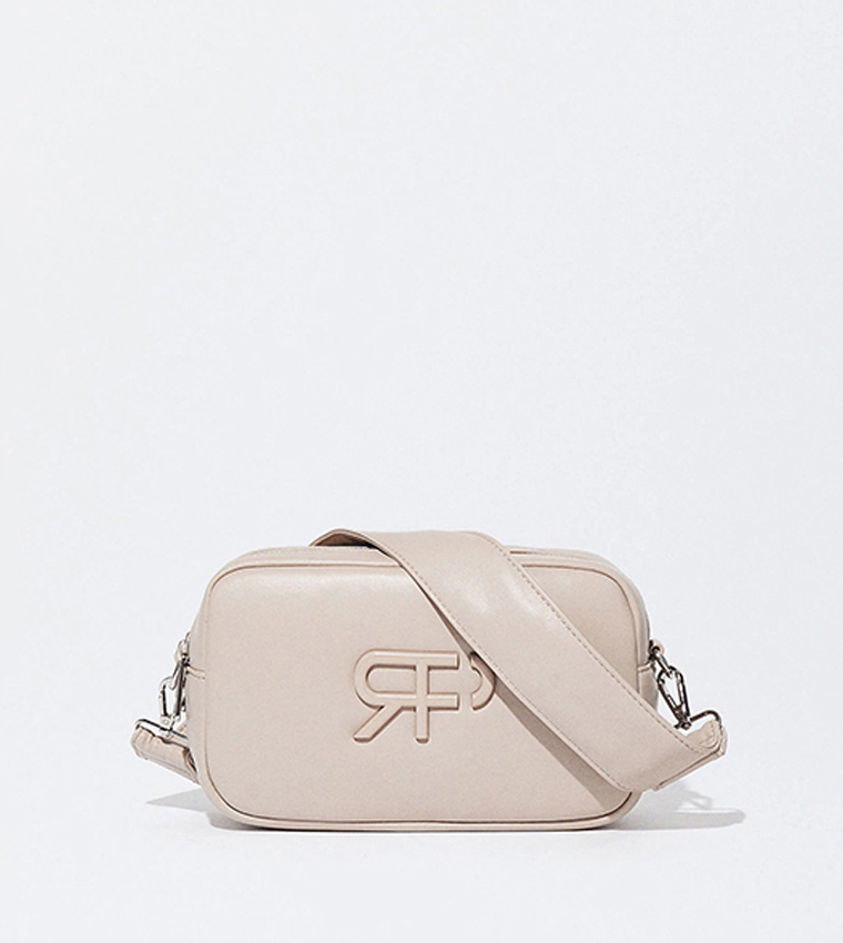 Buy Parfois Logo Detail Leather Crossbody Bag In Brown | 6thStreet Qatar