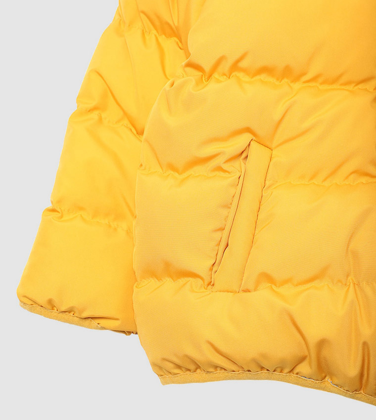 Buy Trendyol Solid Puffer Jacket In Yellow | 6thStreet UAE