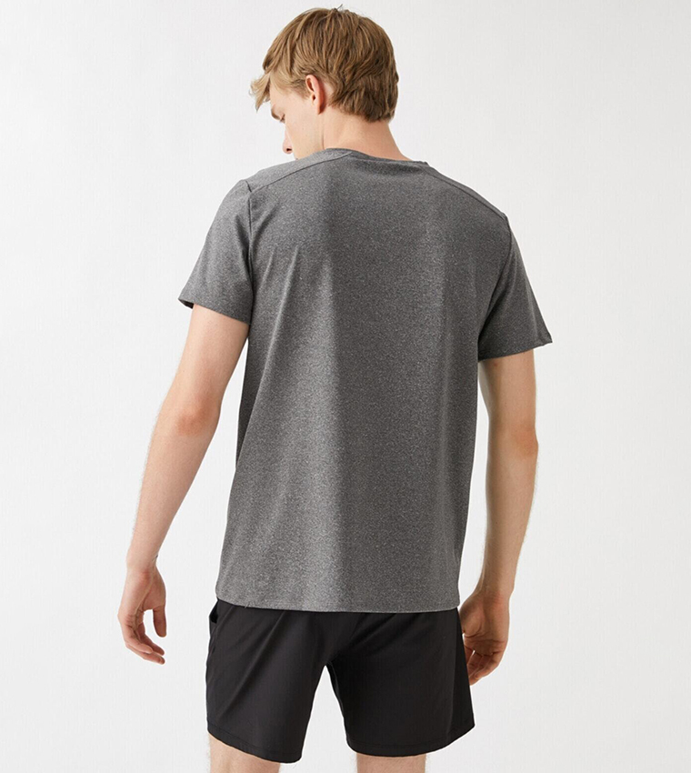 Buy Trendyol Basic Regular Fit T Shirt In Grey | 6thStreet UAE