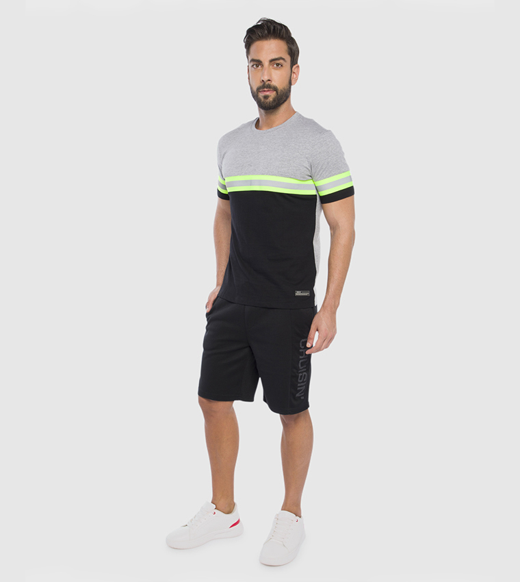 Buy R&B Black Shorts With Mesh Inserts In Black | 6thStreet UAE