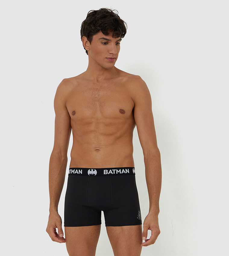 Buy R&B Pack Of 2 Solid Boxer Brief In Black | 6thStreet Oman