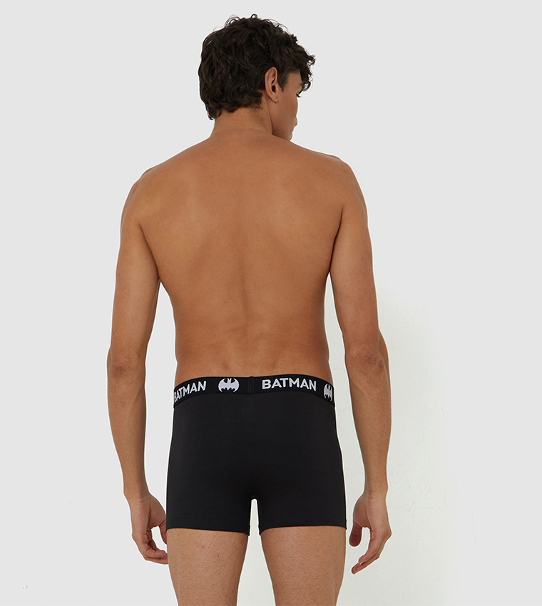 Buy R&B Pack Of 2 Solid Boxer Brief In Black | 6thStreet Oman