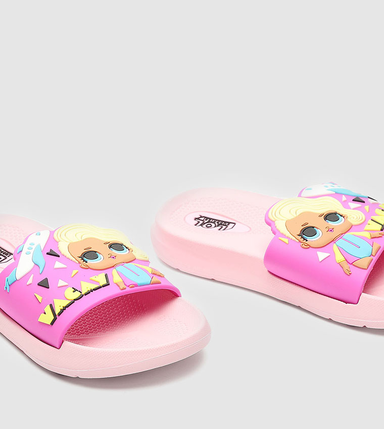 Buy R&B Disney Open Toe Slides In Pink | 6thStreet UAE