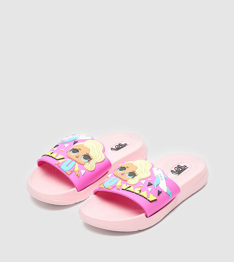 Buy R&B Disney Open Toe Slides In Pink | 6thStreet UAE