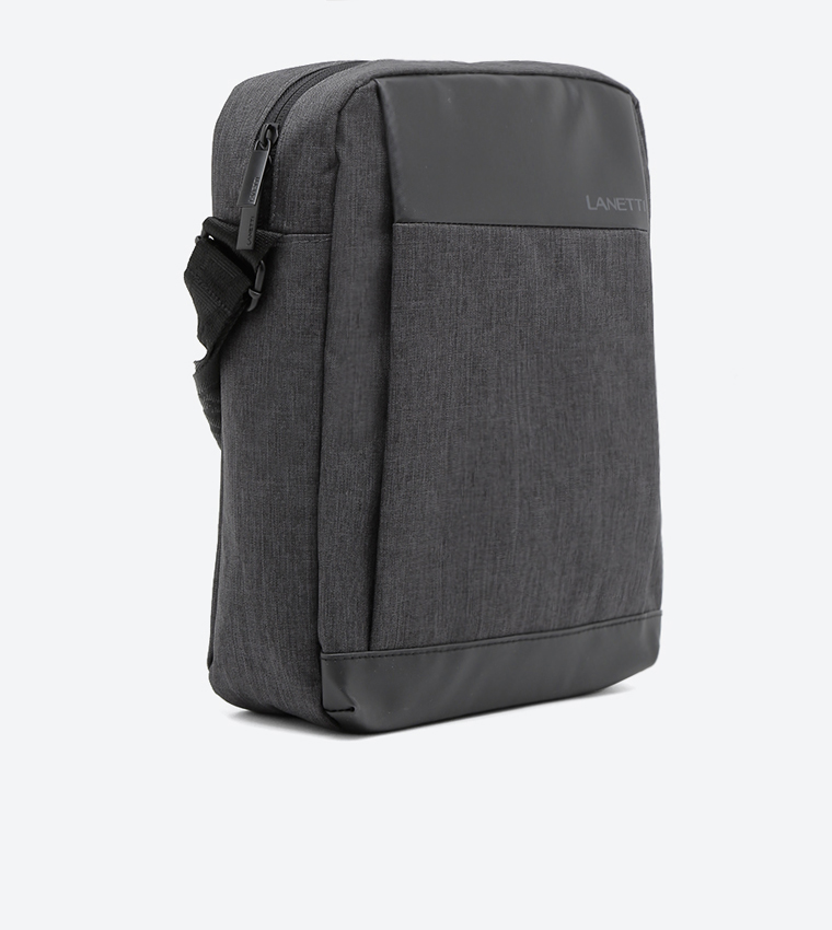 Buy Lanetti @ CCC Synthetic Messenger Bag For Men Grey In Grey ...