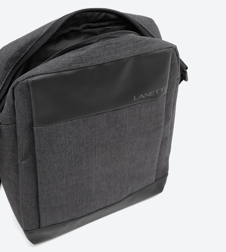 Buy Lanetti @ CCC Synthetic Messenger Bag For Men Grey In Grey ...