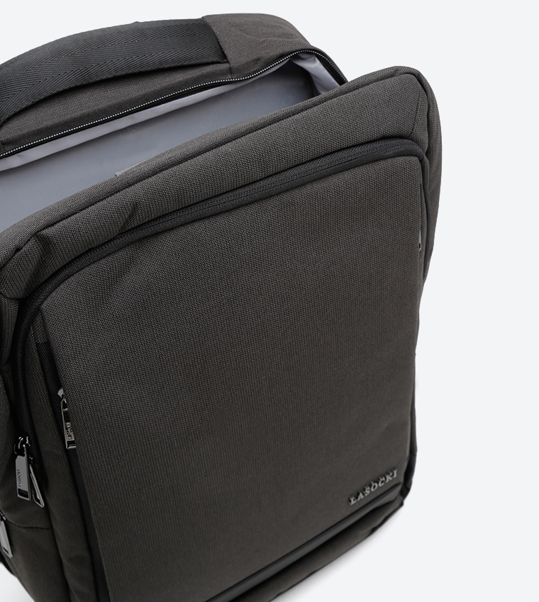 Buy Lasocki @ CCC Leather Laptop Bag For Men Grey In Grey | 6thStreet Qatar