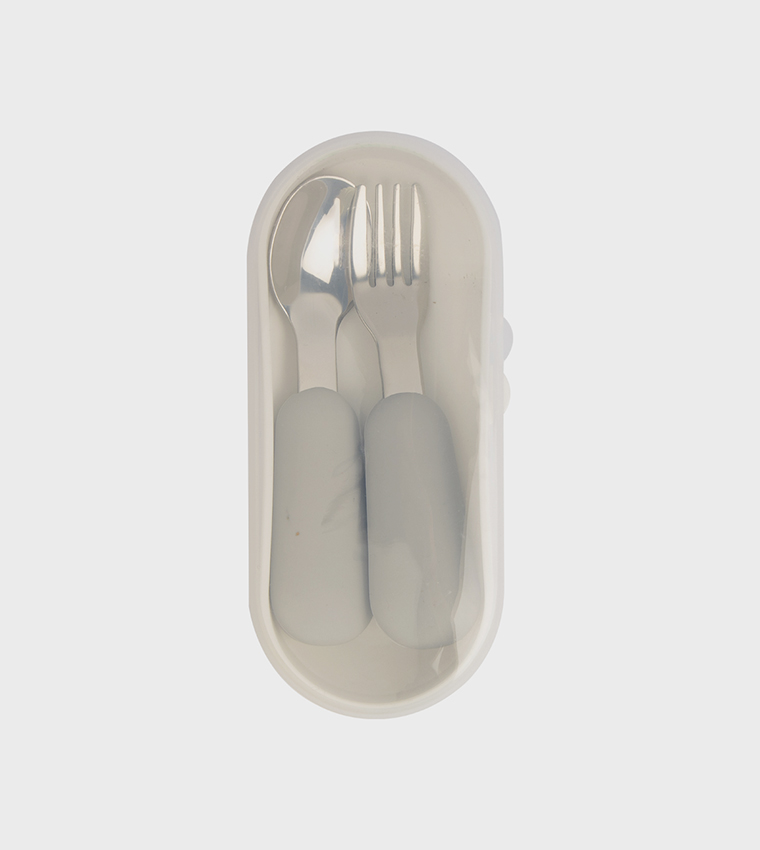 Buy Babies Basic Stainless Steel Cutlery Set With Spoon And Fork With ...