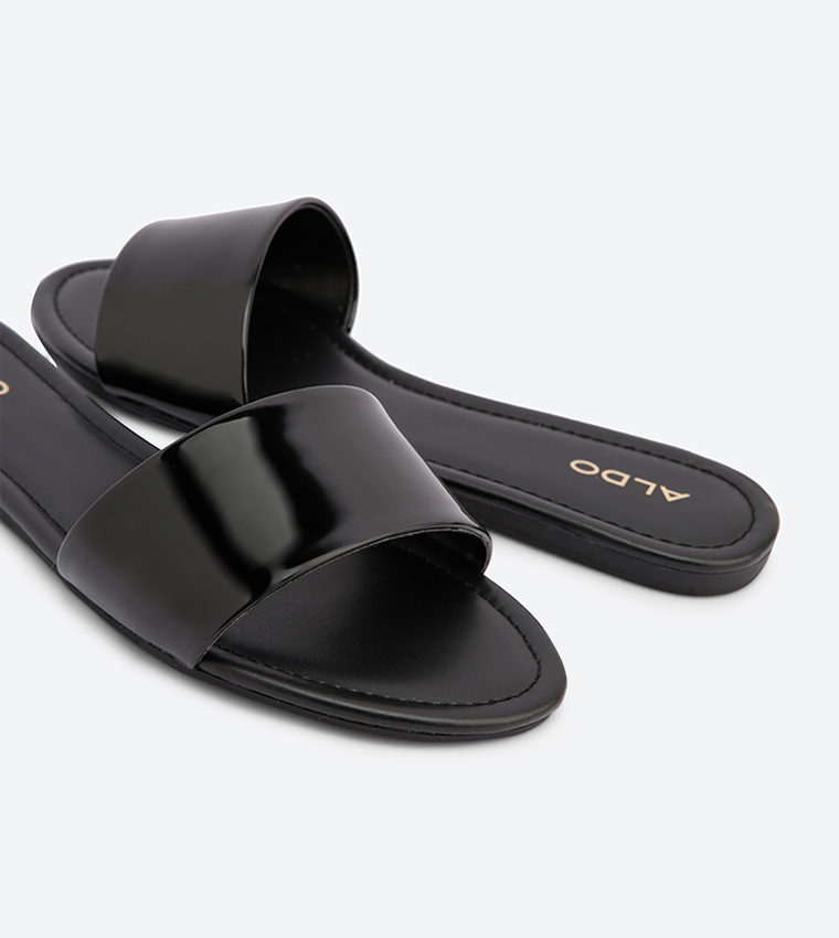 Buy Aldo Keiclya Open Toe Slides Black 23310802 KEICLYA In Black ...