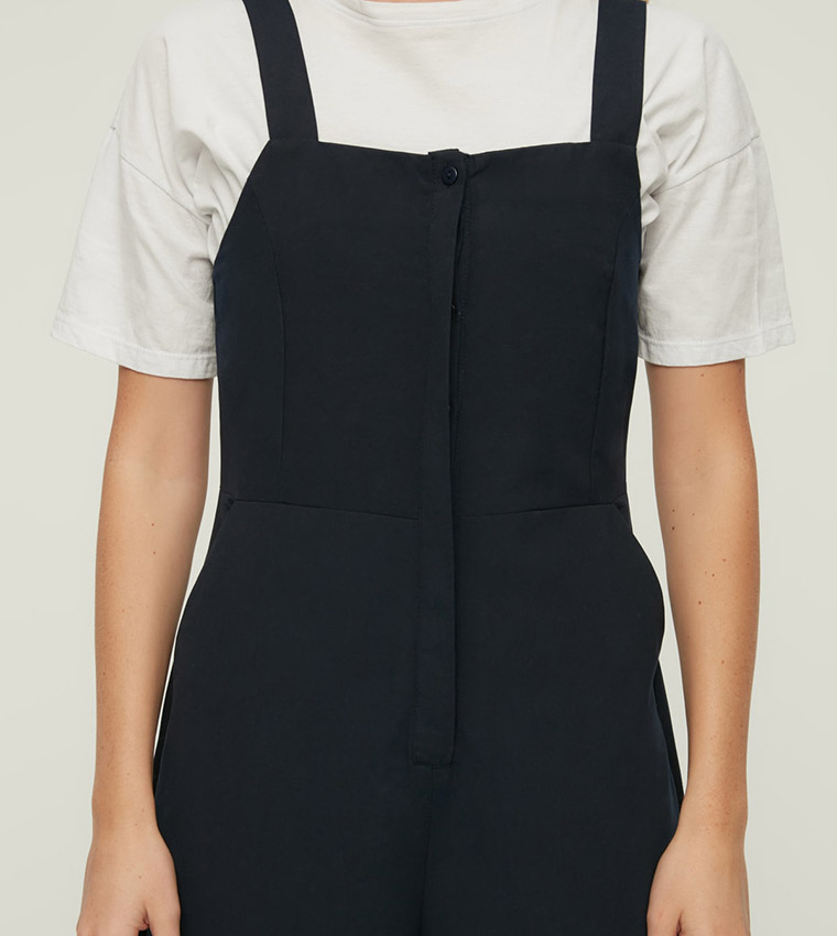 Buy Trendyol Tile Gilet Overalls Jumpsuit In Black | 6thStreet Oman