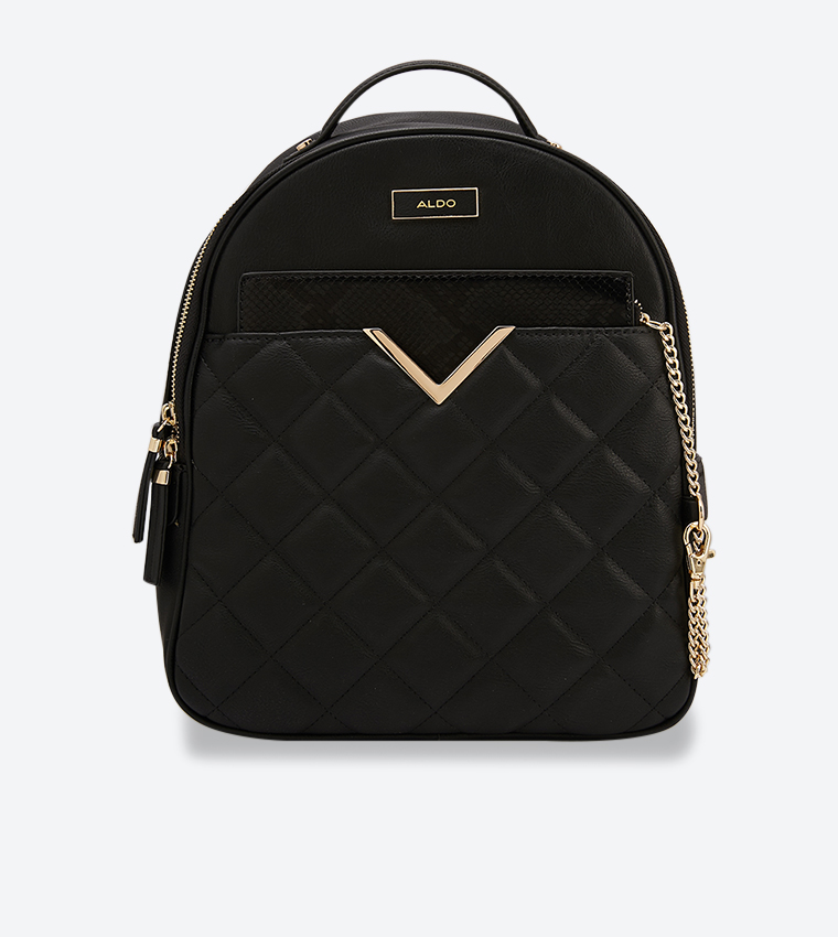 Buy Aldo V Cut Detail Aliviel Backpack Black In Black | 6thStreet Bahrain