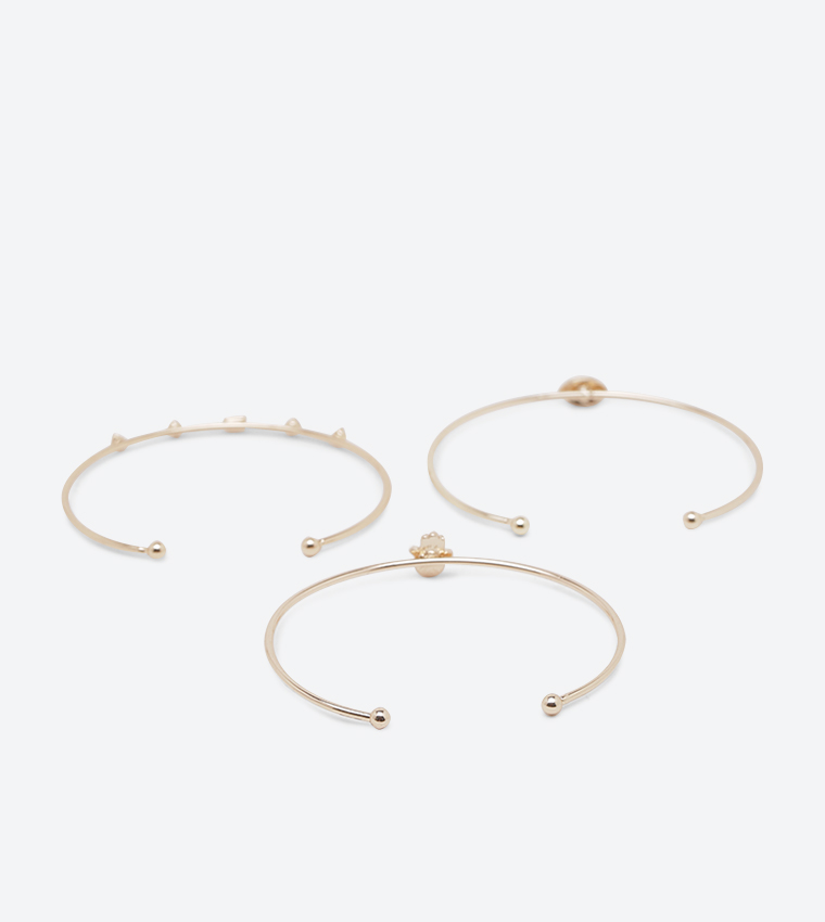 Buy Aldo Accessories Emba Diamond Detailed Adjustable Bracelet (3 Pcs ...