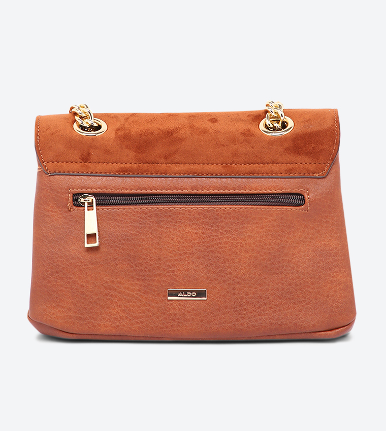 Buy Aldo Proaven Front Flap Magnetic Snap Closure Shoulder Bag Brown In ...
