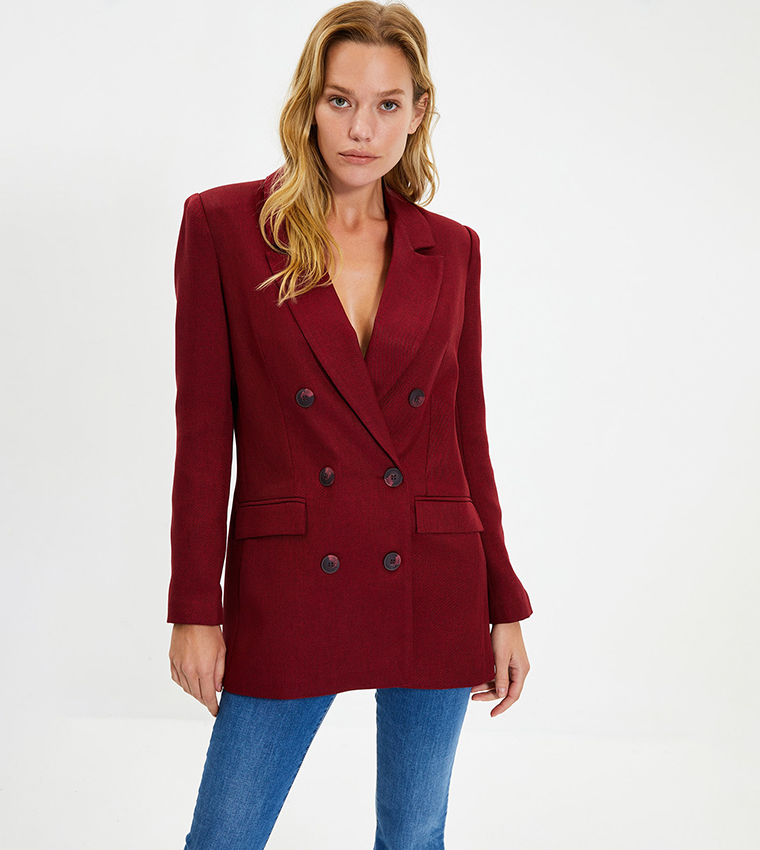 Buy Trendyol Oversize Jacket In Red | 6thStreet Qatar