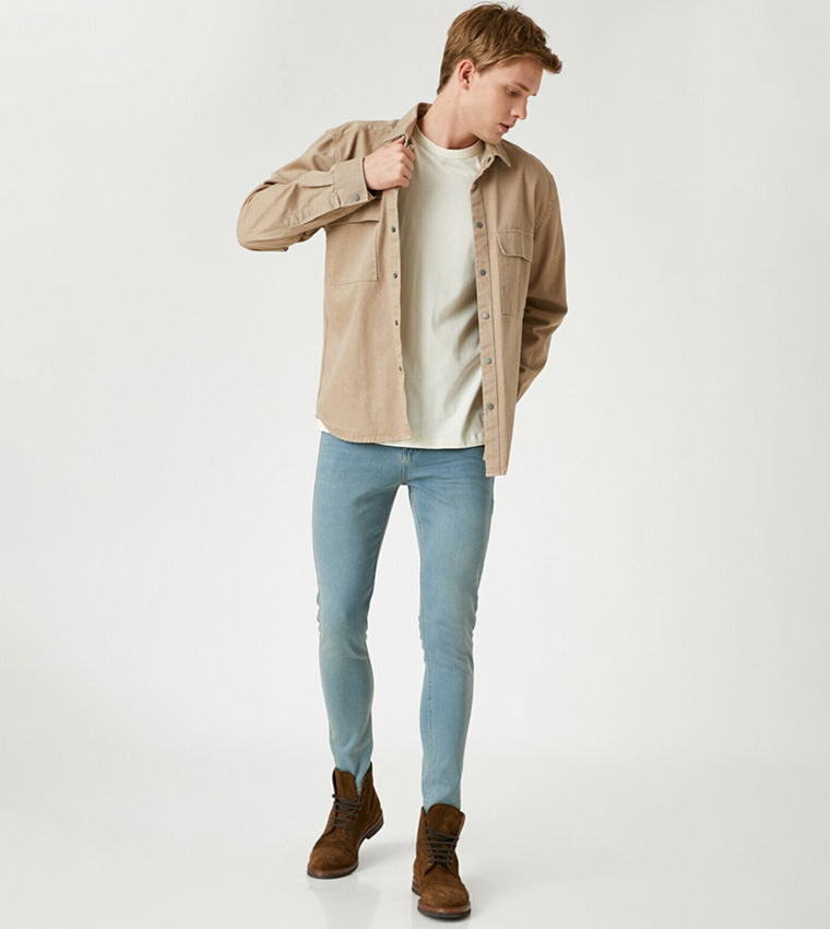 Buy Trendyol Super Skinny Fit Justin Jean In Blue | 6thStreet Bahrain