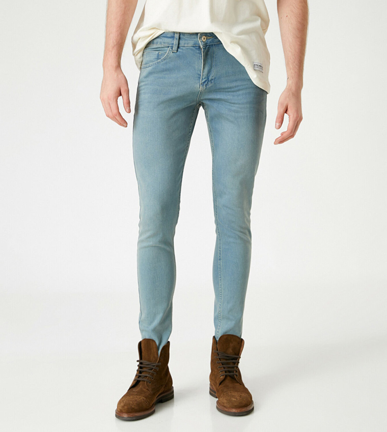 Buy Trendyol Super Skinny Fit Justin Jean In Blue | 6thStreet Bahrain