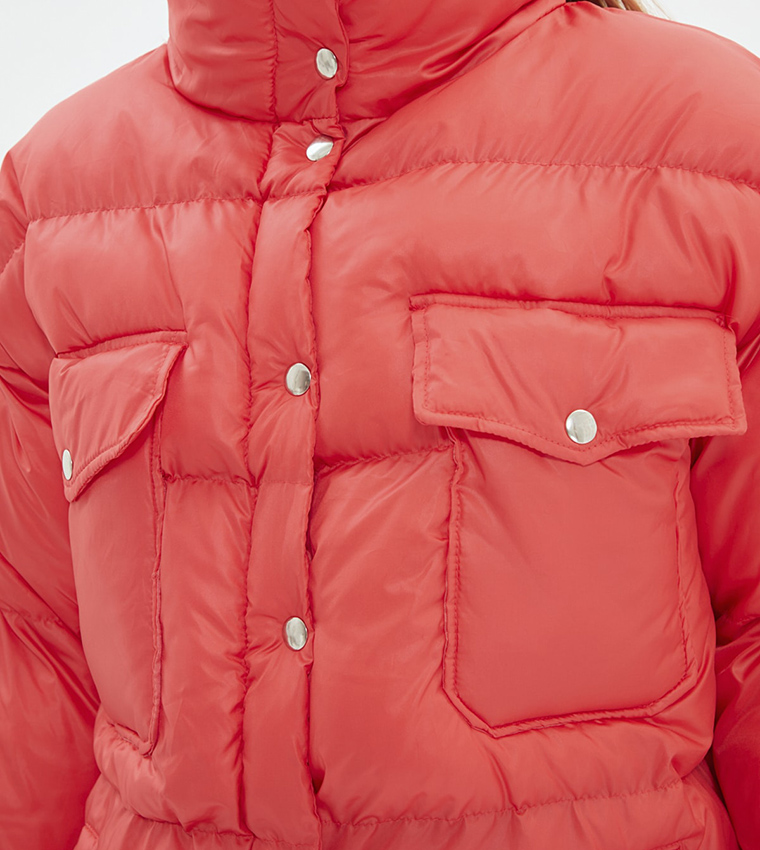 Buy Trendyol Quilted Puffer Jacket In Red | 6thStreet UAE