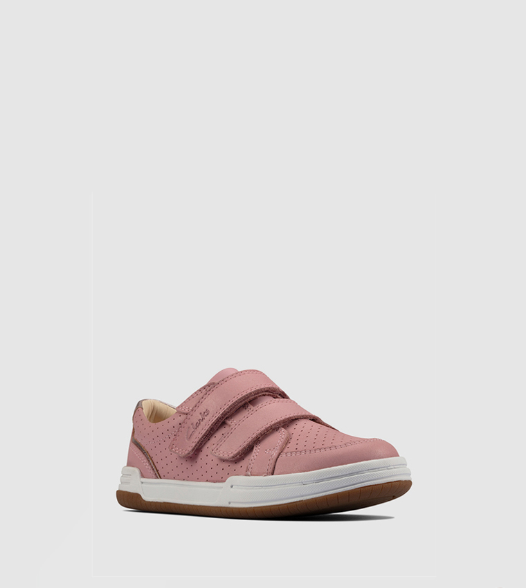 Buy Clarks Fawn Solo Velcro Strap Sneakers In Pink | 6thstreet Qatar