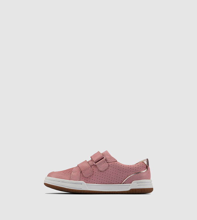 Buy Clarks Fawn Solo Velcro Strap Sneakers In Pink | 6thstreet Qatar