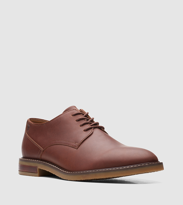 Buy Clarks Plain Toe Derby Shoes In Brown | 6thStreet UAE