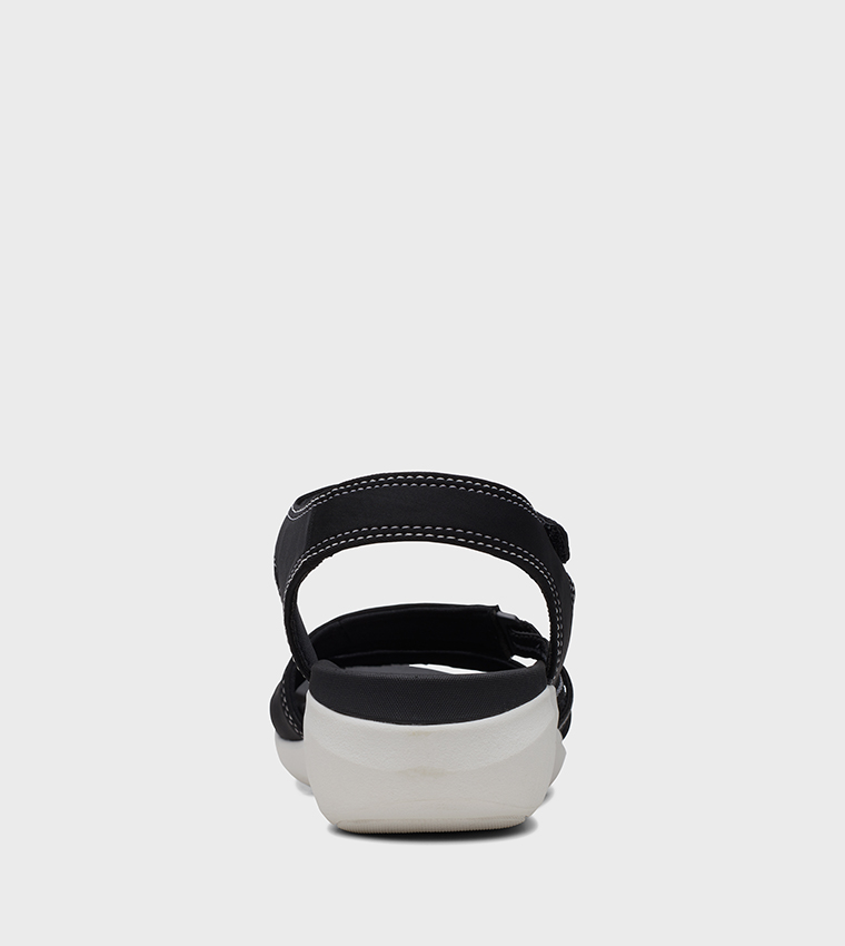 Buy Clarks GLIDE HI SHORE Open Toe Comfort Sandals In Black | 6thStreet ...