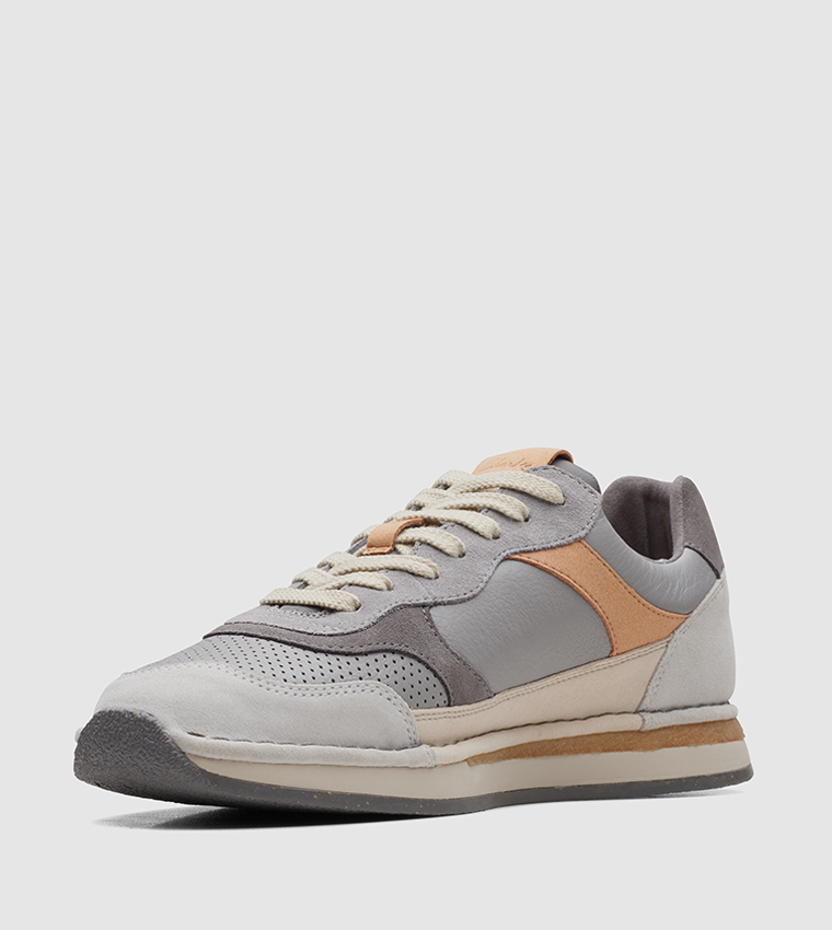 Buy Clarks Craft Run Tor Low Top Sneakers In Grey | 6thStreet Saudi Arabia