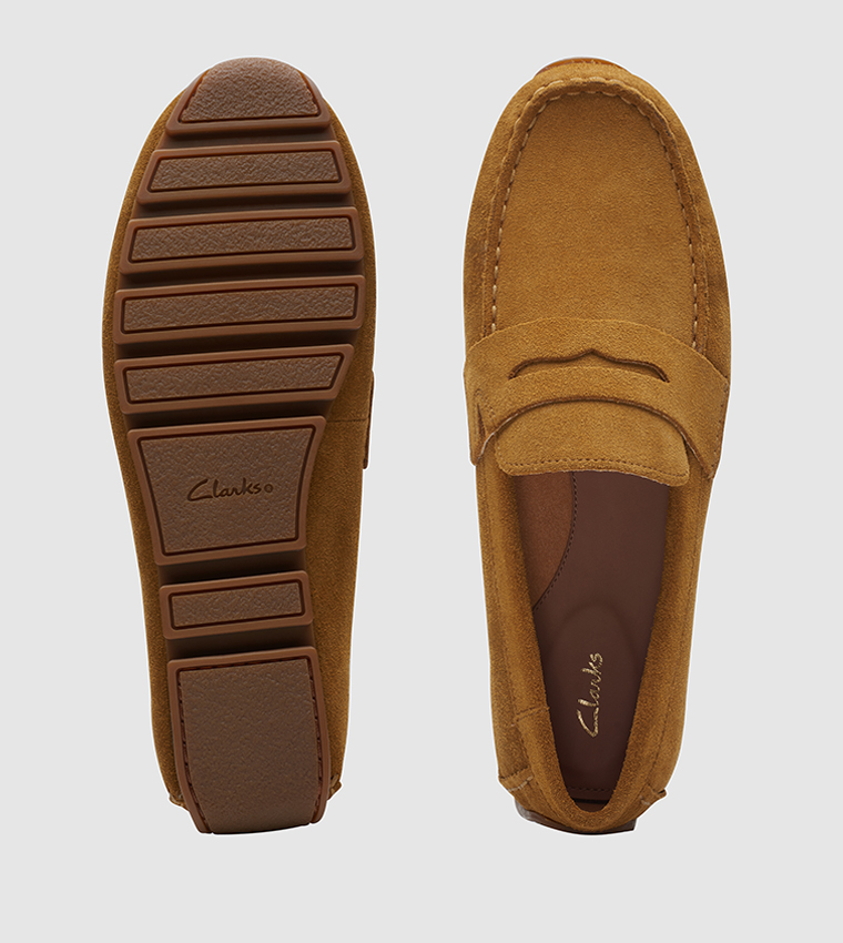 Buy Clarks Oswick Bar Slip On Loafers In Yellow | 6thStreet Saudi Arabia