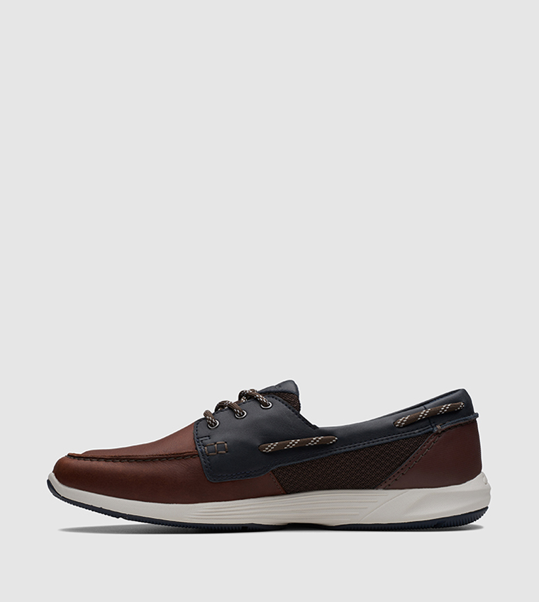 Buy Clarks ATL Sail Go Lace Up Casual Shoes In Brown | 6thStreet Qatar