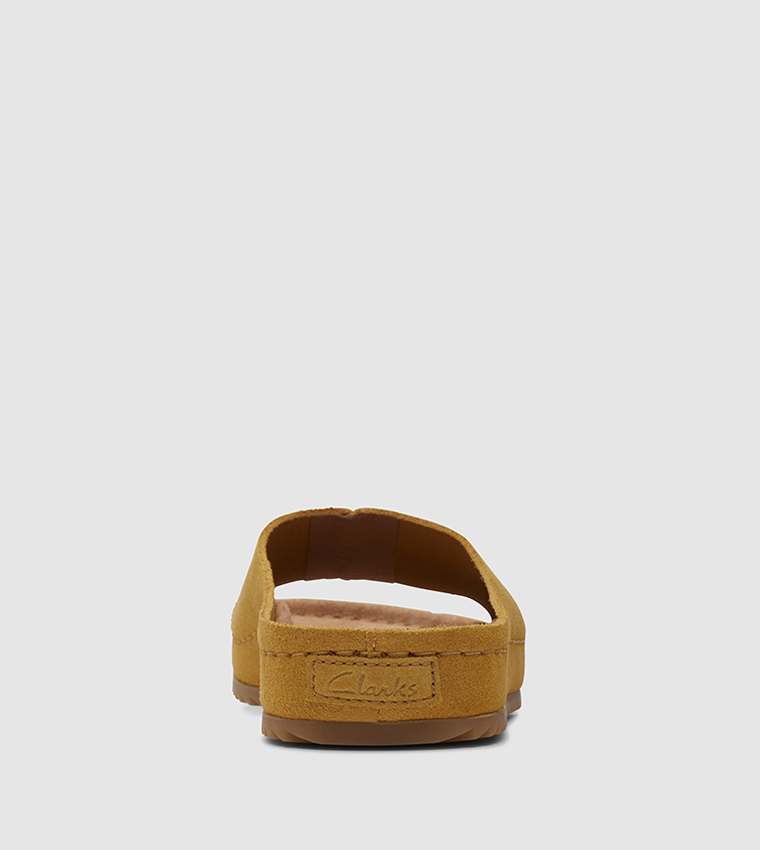 Buy Clarks Brookleigh Flow Slide Sandals In Mustard | 6thStreet Qatar