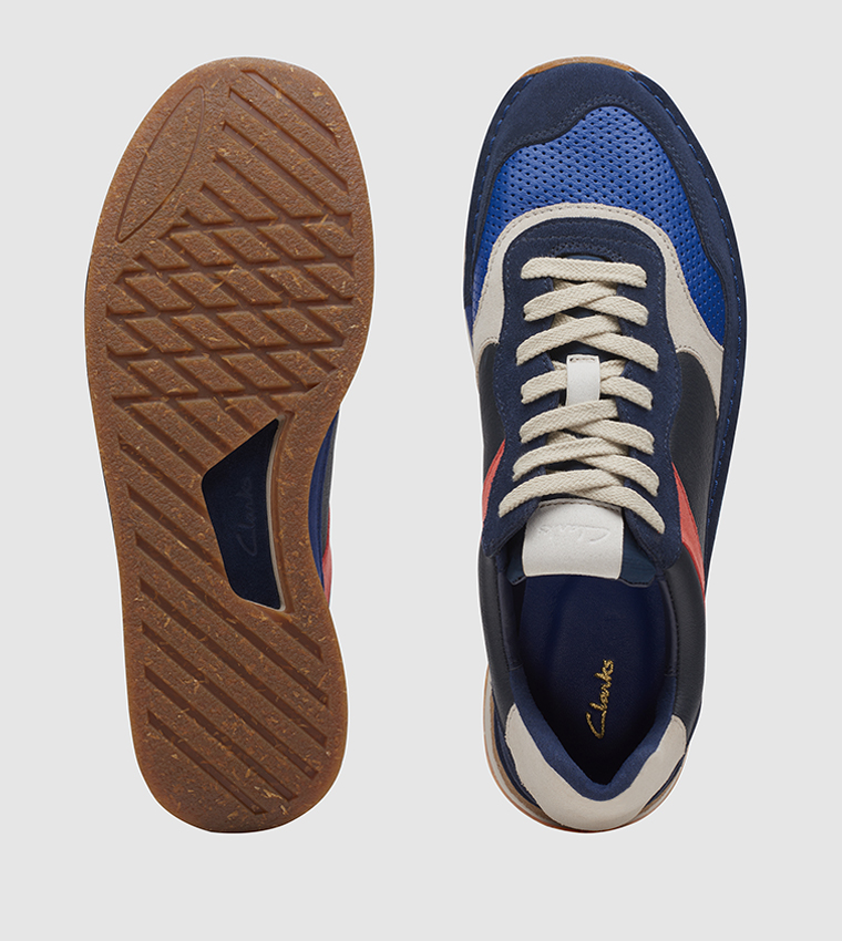 Buy Clarks Craft Run Tor Low Top Sneakers In Blue | 6thStreet Qatar