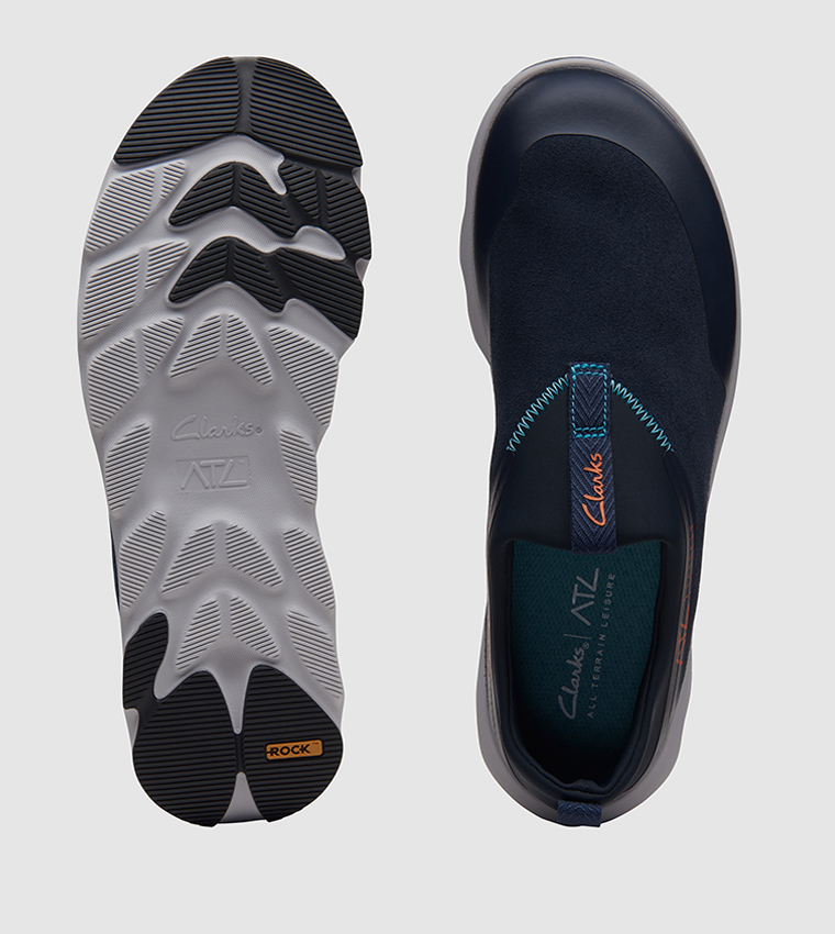 Buy Clarks ATL Coast Moc Slip On Casual Shoes In Blue | 6thStreet Qatar