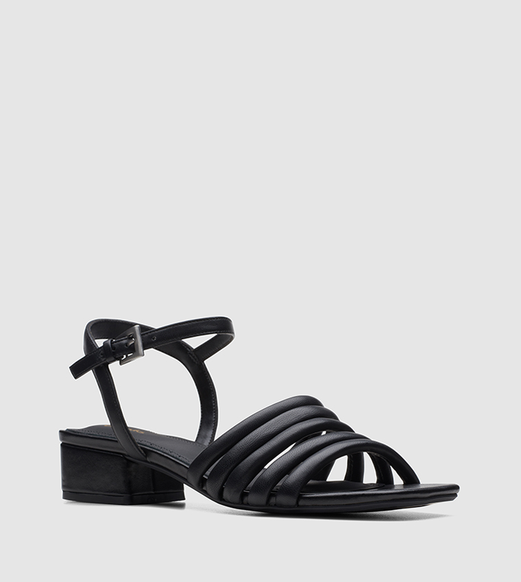 Buy Clarks Seren 25 Part Block Heel Sandals In Black | 6thStreet Qatar