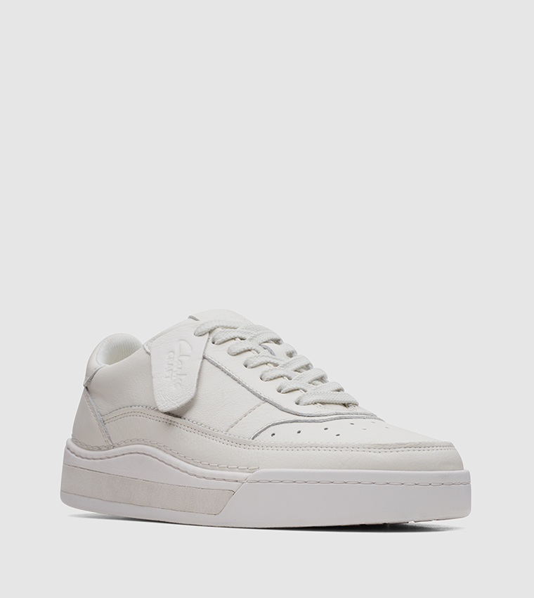 Buy Clarks Craft Court Lace Up Sneakers In White | 6thStreet Qatar