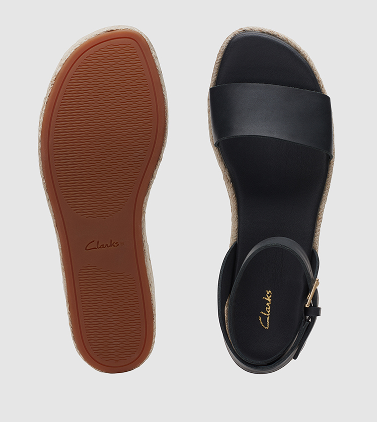 Buy Clarks Kimmei Ivy Wedge Sandals In Black | 6thStreet Qatar