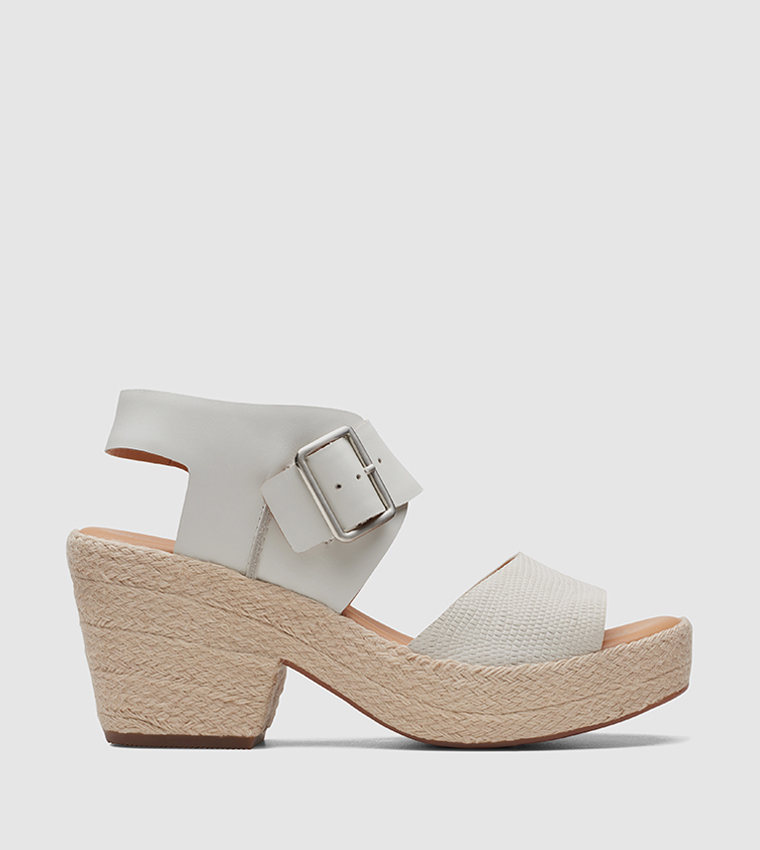 Buy Clarks Kimmei Hi Strap Patform Heel Sandals In White | 6thStreet ...