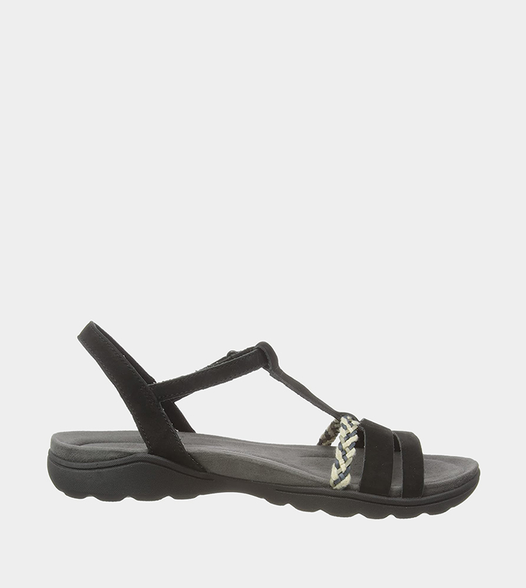 Buy Clarks Amanda Tealite Casual Sandals In Black | 6thStreet Qatar