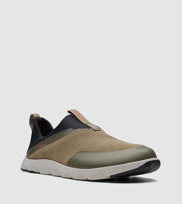 Buy Clarks ATL Coast Moc Slip On Casual Shoes In Khaki | 6thStreet Qatar