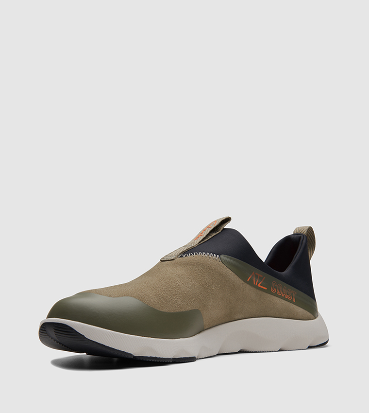 Buy Clarks ATL Coast Moc Slip On Casual Shoes In Khaki | 6thStreet ...