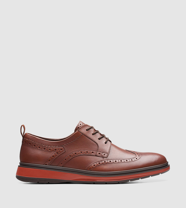 Buy Clarks Chantry Wing Lace Up Brogues In Tan | 6thStreet Saudi Arabia