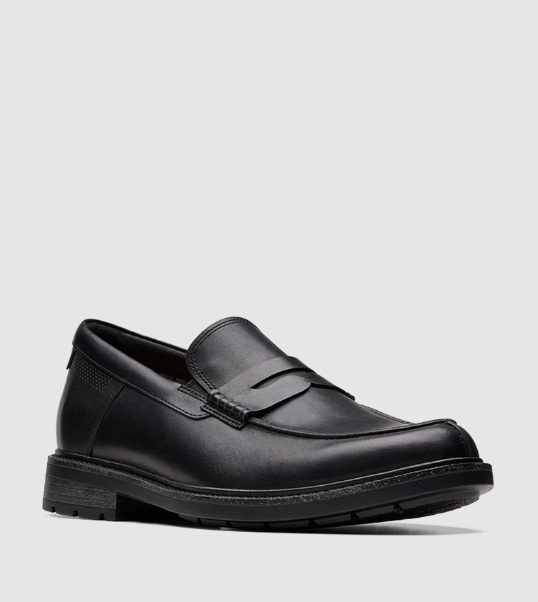 Buy Clarks Un Shire Step Slip On Loafers In Black | 6thStreet Saudi Arabia