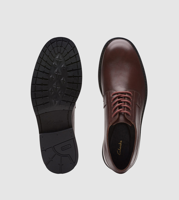 Buy Clarks Craft North Derby Shoes In Tan | 6thStreet Qatar