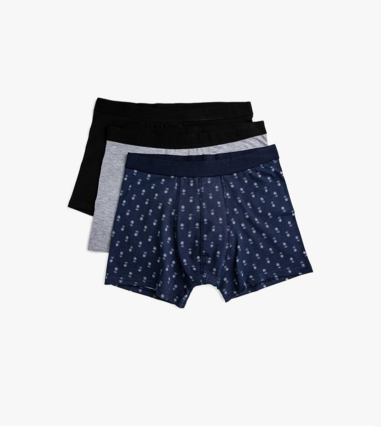 Buy Trendyol Pack Of 3 Printed Boxers In Multiple Colors | 6thStreet Qatar